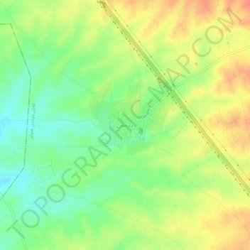 Daraban topographic map, elevation, terrain