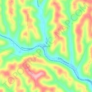 Sycamore topographic map, elevation, terrain