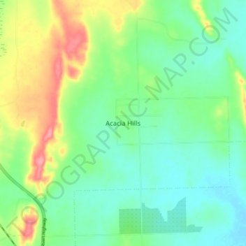 Acacia Hills topographic map, elevation, terrain