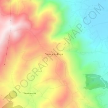 Sirimbe La Playa topographic map, elevation, terrain