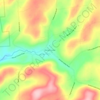 Warren Center topographic map, elevation, terrain