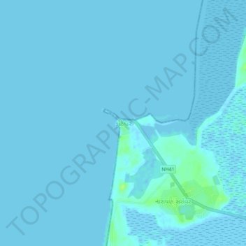 Koteshwar topographic map, elevation, terrain