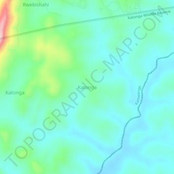 Katonga topographic map, elevation, terrain