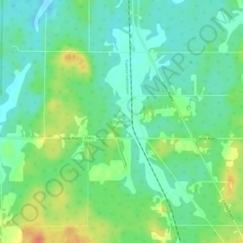 Bennett topographic map, elevation, terrain