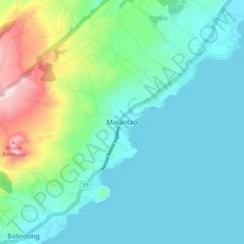 Marantao topographic map, elevation, terrain