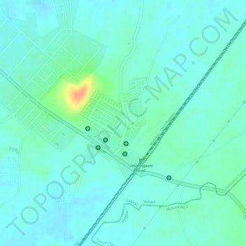 Umargam Ground topographic map, elevation, terrain