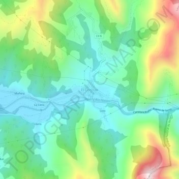 El Condado topographic map, elevation, terrain