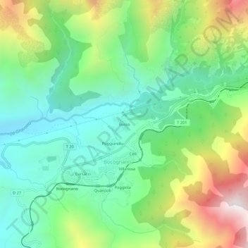 Busso topographic map, elevation, terrain