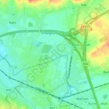 Malakoff topographic map, elevation, terrain
