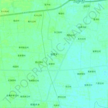 前营乡 topographic map, elevation, terrain