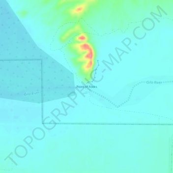 Point of Rocks topographic map, elevation, terrain