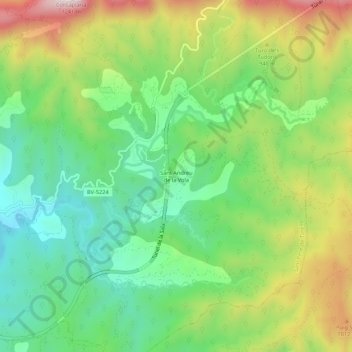 Sant Andreu de la Vola topographic map, elevation, terrain