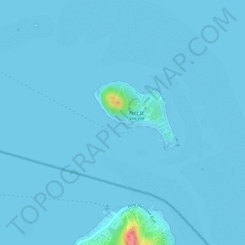 Caribbean Beach topographic map, elevation, terrain