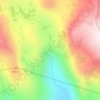 Horsetail Falls topographic map, elevation, terrain