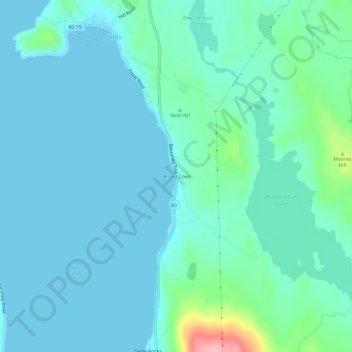 Broad Cove topographic map, elevation, terrain