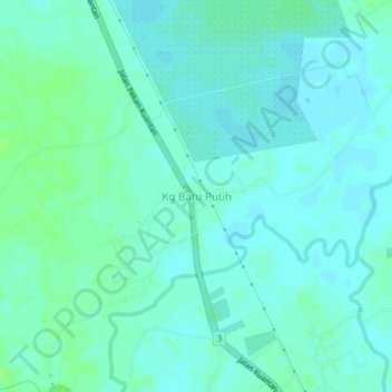 Kg Batu Putih topographic map, elevation, terrain
