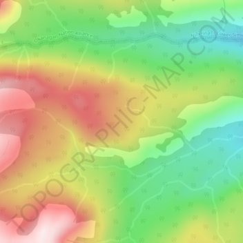 Cascade Mountains topographic map, elevation, terrain