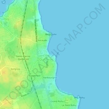 Port d'Orange topographic map, elevation, terrain