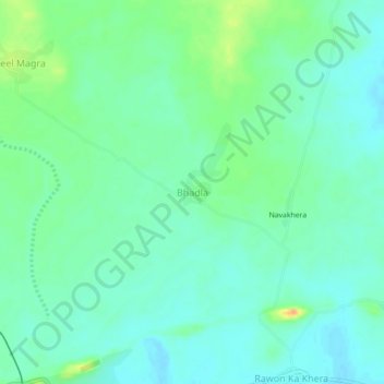 Bhadla topographic map, elevation, terrain
