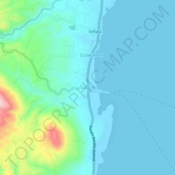 Talo-ot topographic map, elevation, terrain