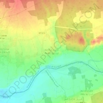 Ait Baha topographic map, elevation, terrain
