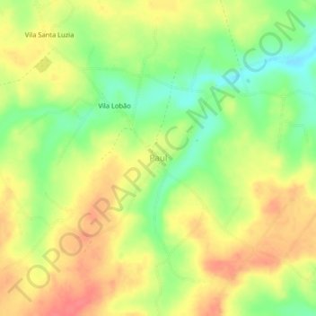 Paul topographic map, elevation, terrain
