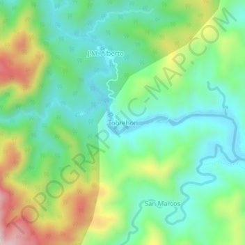Tobrehon topographic map, elevation, terrain