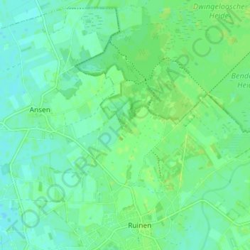 Witteveen topographic map, elevation, terrain
