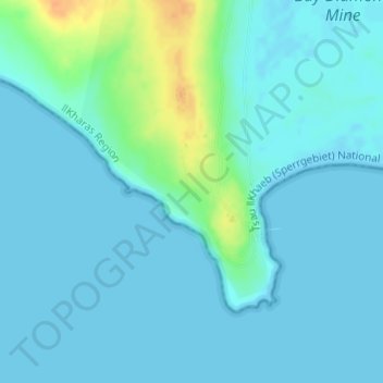 Elizabeth Bay topographic map, elevation, terrain
