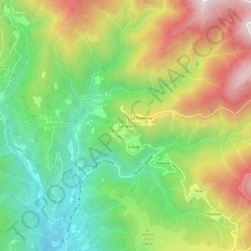 La Casa topographic map, elevation, terrain