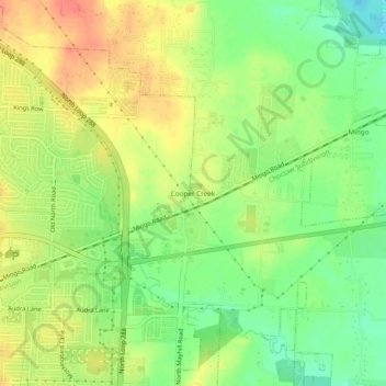 Cooper Creek topographic map, elevation, terrain