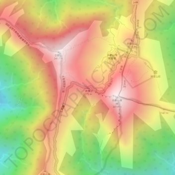 Wuling topographic map, elevation, terrain