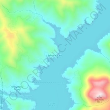 Lakeview Resort topographic map, elevation, terrain