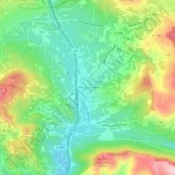Le Plan du Castellet topographic map, elevation, terrain