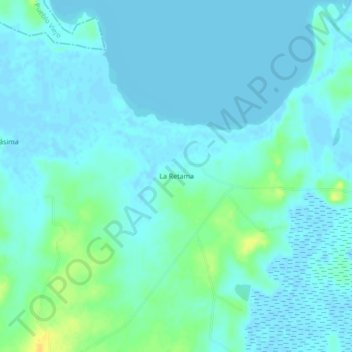 La Retama topographic map, elevation, terrain