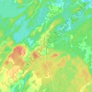 Perth Road Village topographic map, elevation, terrain