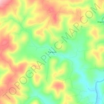 The Basin topographic map, elevation, terrain