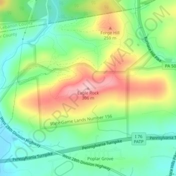 Eagle Rock topographic map, elevation, terrain