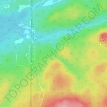 Morgan Falls topographic map, elevation, terrain