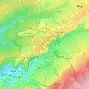 Balmoral topographic map, elevation, terrain