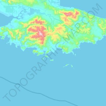 Kei-Eiwa Island topographic map, elevation, terrain