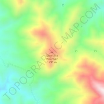 Quartzite Mountain topographic map, elevation, terrain