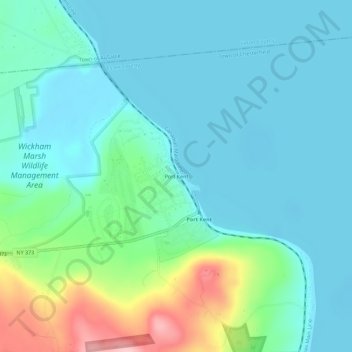 Port Kent topographic map, elevation, terrain