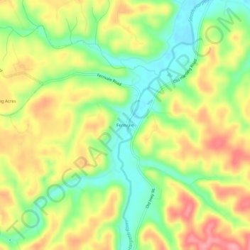 Fernvale topographic map, elevation, terrain