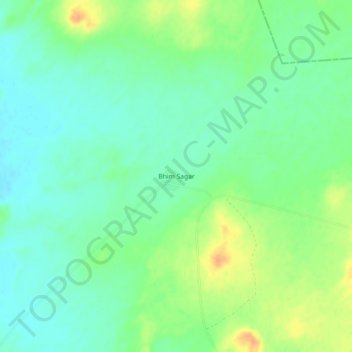 Bhim Sagar topographic map, elevation, terrain