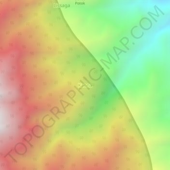 Kanna topographic map, elevation, terrain