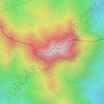 Gunung Besar Hantu topographic map, elevation, terrain