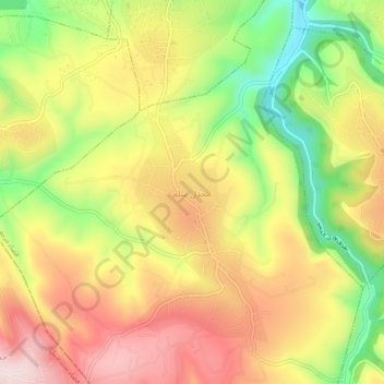 Majdel Selm topographic map, elevation, terrain