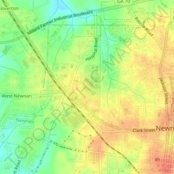 Lambert Field topographic map, elevation, terrain