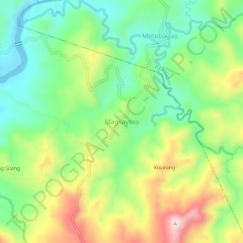Magsaysay topographic map, elevation, terrain